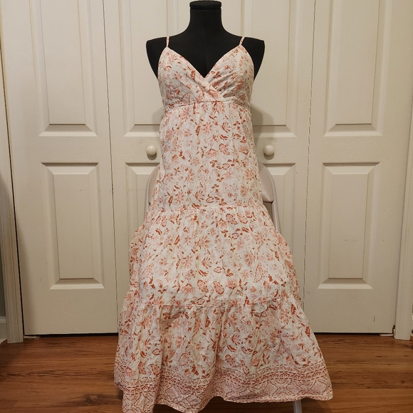 Bila | Dresses | Bila 77 0 Cotton Maxi Dress Fairy Floral Boho ...